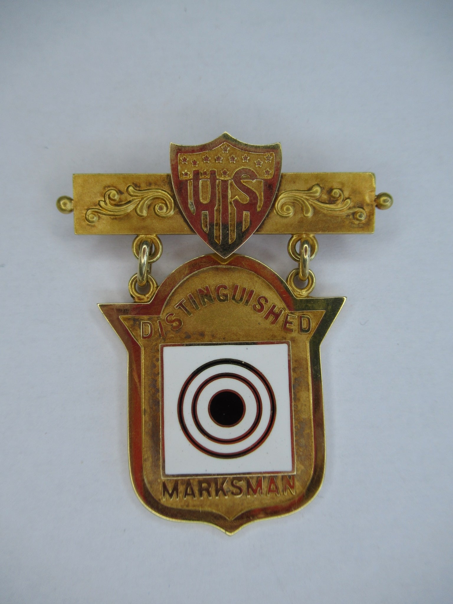 USA GOLD DISTINGUISHED MARKSMAN SHOOTING BADGE AWARDED TO MAJ. WINDFIE ...