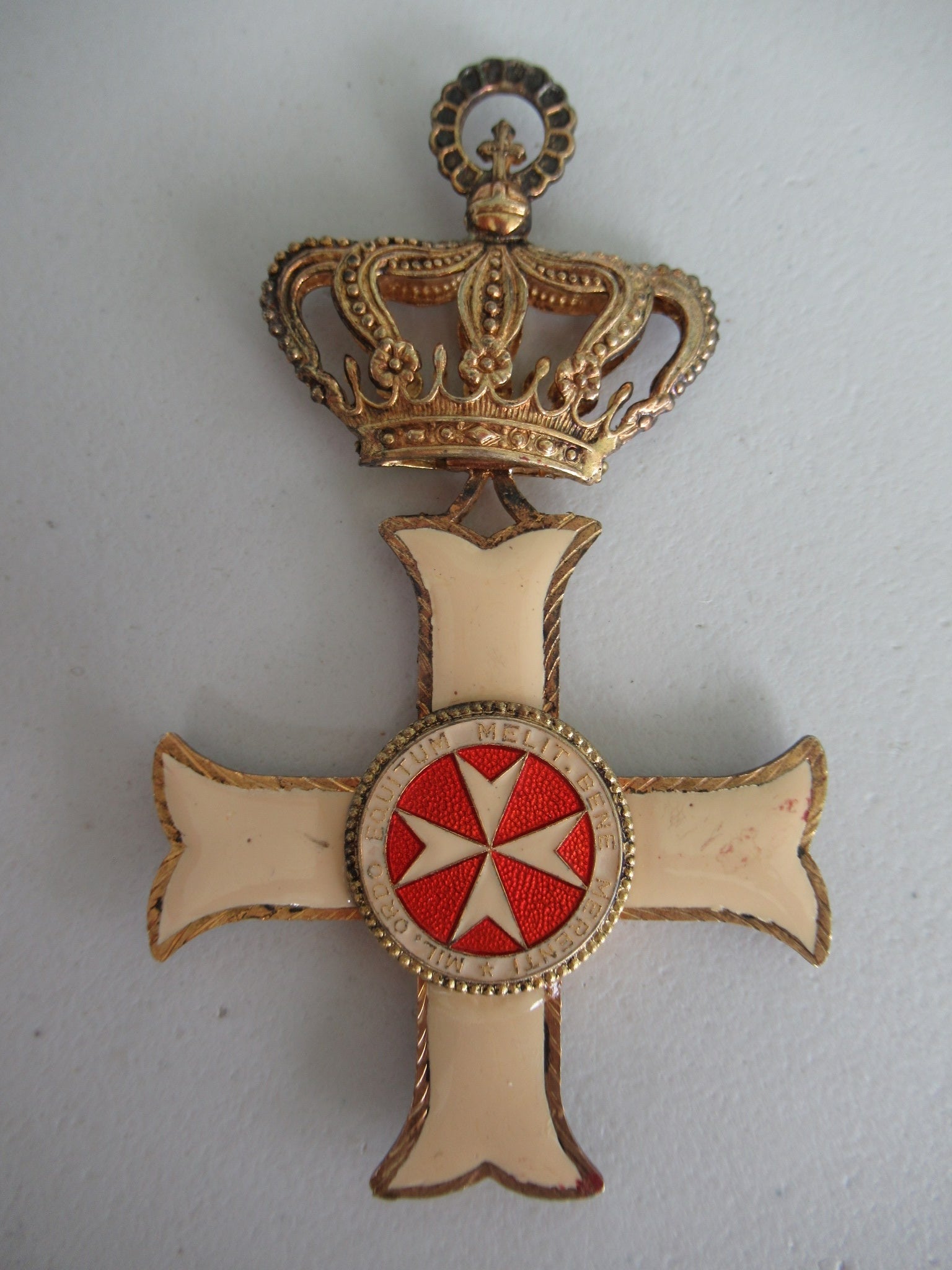 Malta Order of Merit 'Pro Meritus' commander neck badge. Missing ribbo ...