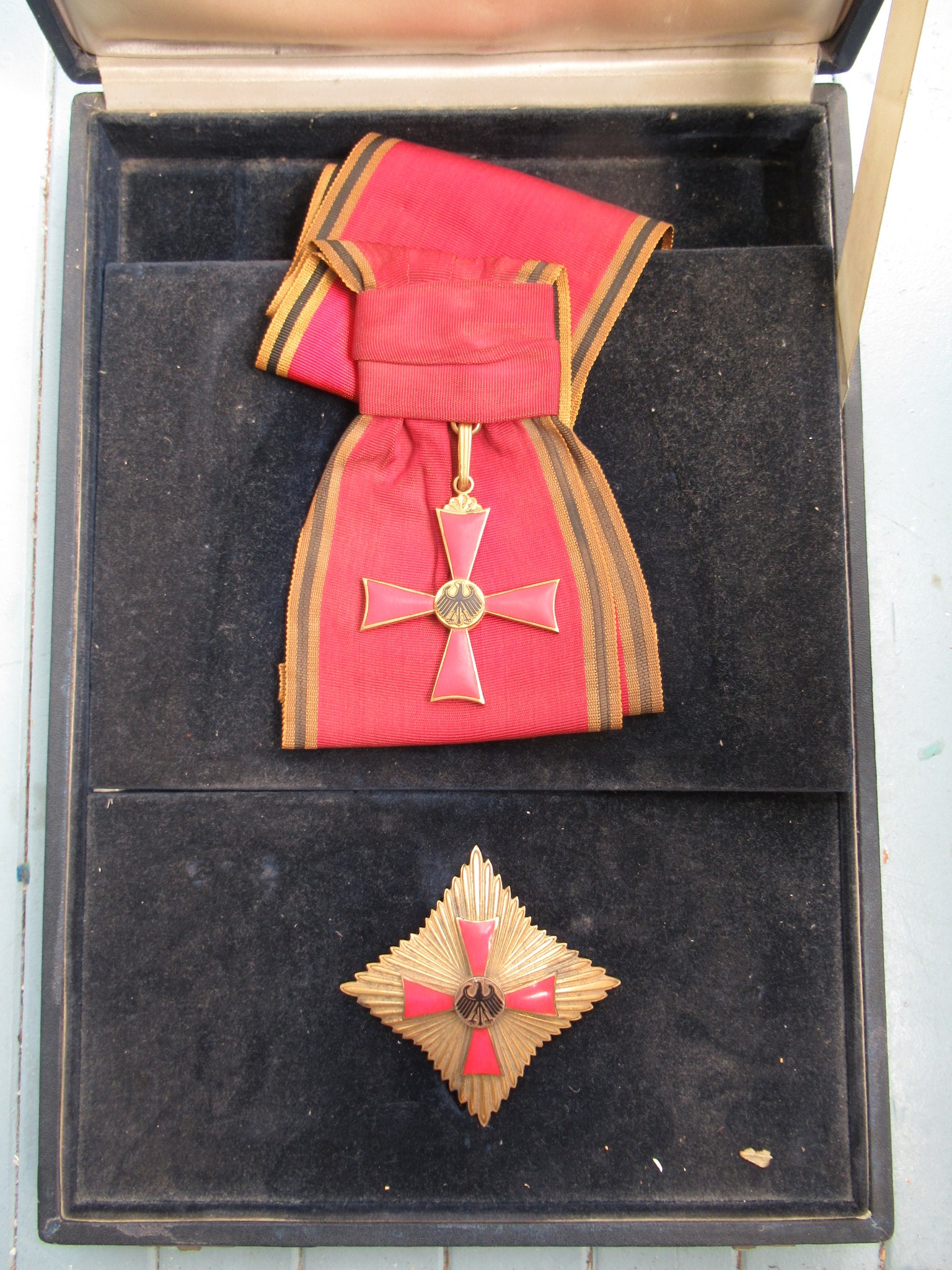 Germany Federal Republic Order Of Merit Grand Cross set sash, badge, a ...