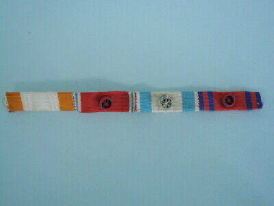 CAMBODIA NORWAY SERBIA ROMANIA 4 BAR SERVICE RIBBON BAR FOR UNIFORM. M ...