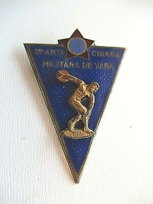 ROMANIA SOCIALIST RPR SPARTA MILITARY SPORTS CHAMPION BADGE MEDAL. RAR ...