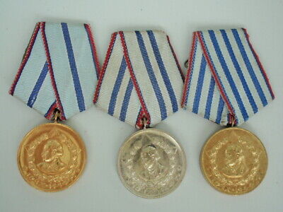BULGARIA SOCIALIST 20, 15 & 10 YEAR SERVICE MEDAL IN THE MVR. TYPE 2 ...