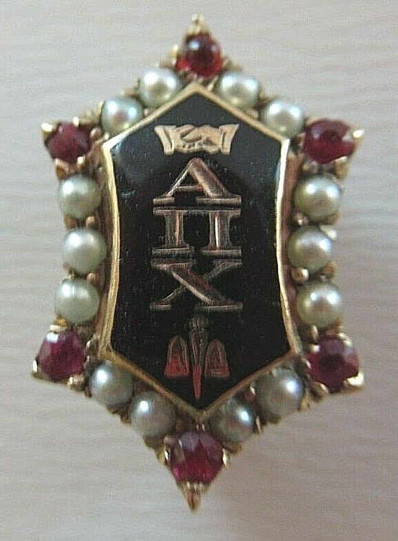 USA FRATERNITY PIN ALPHA PI CHI. MADE IN GOLD. RUBIES. 1235 ...