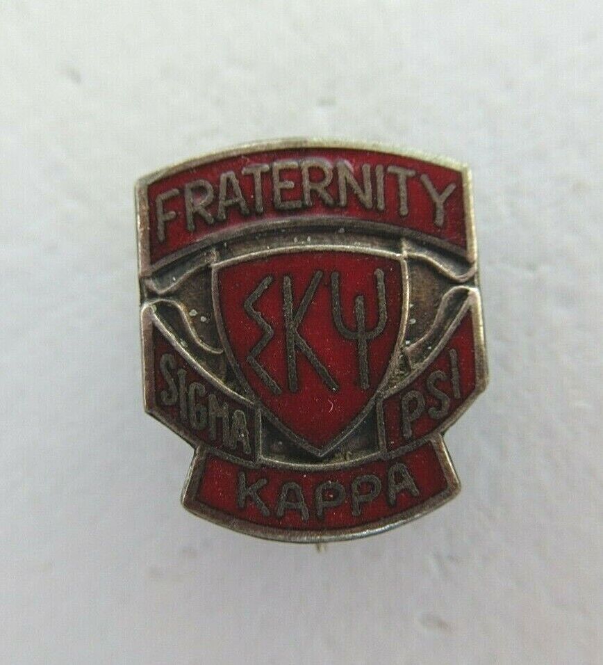 USA FRATERNITY PIN SIGMA KAPPA PSI. MADE IN SILVER. MARKED STERLING. 1 ...