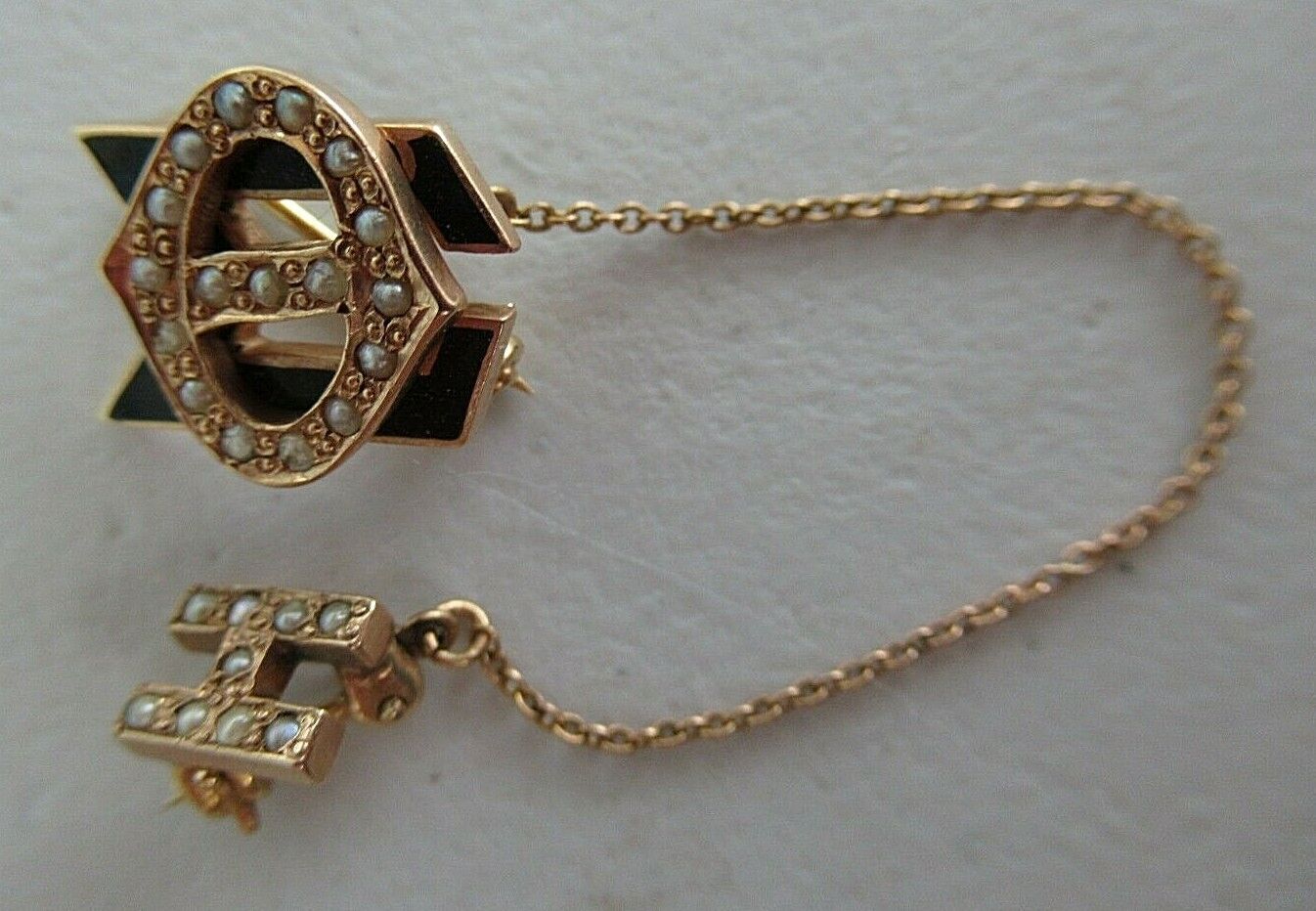 USA FRATERNITY PIN THETA SIGMA. MADE IN GOLD. MARKED. 1441 ...
