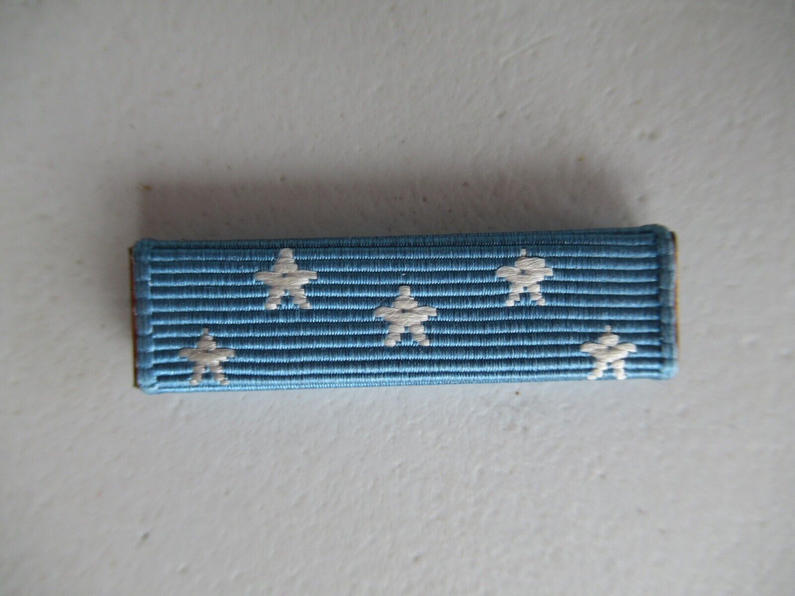 USA MOH SERVICE RIBBON FOR MEDAL. ORIGINAL ISSUE. WITH EMBRODEIRED STA ...