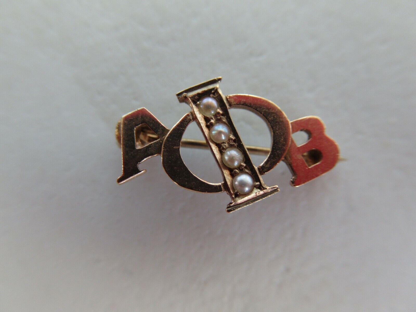 USA FRATERNITY PIN PHI ALPHA BETA. MADE IN GOLD 10K. MARKED. 878 ...