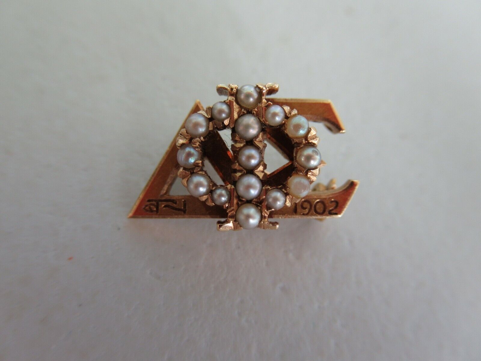 USA FRATERNITY PIN PHI DELTA SIGMA. MADE IN GOLD. 1921 CORNELL! NAMED ...